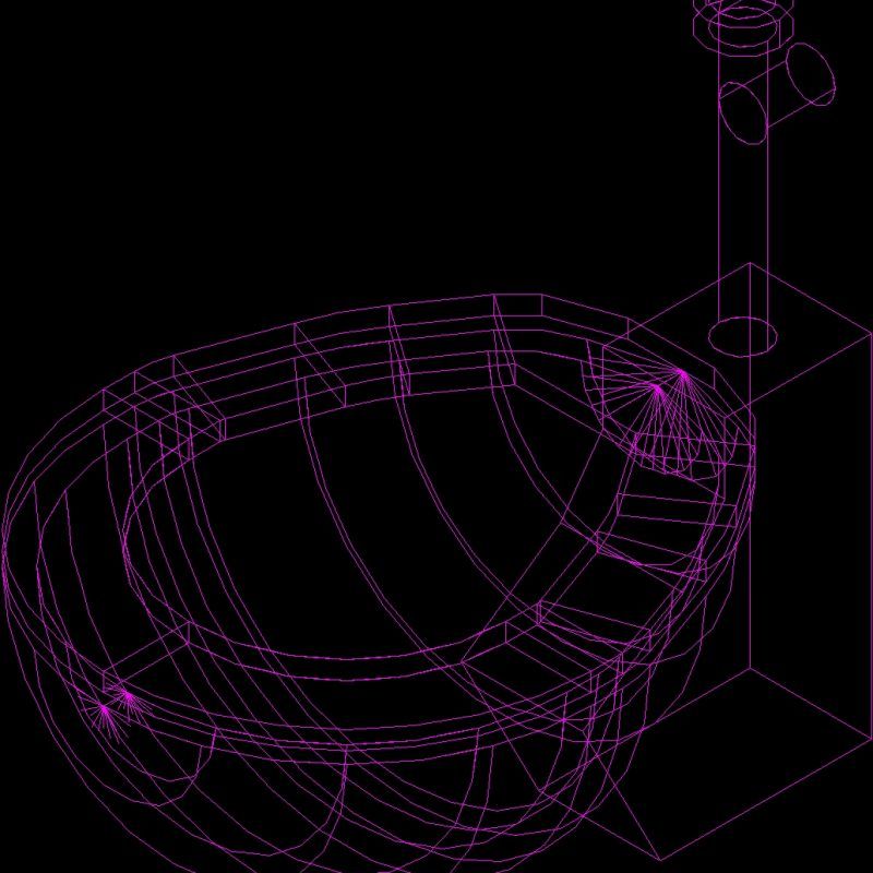 Toilet 3D DWG Model for AutoCAD • Designs CAD