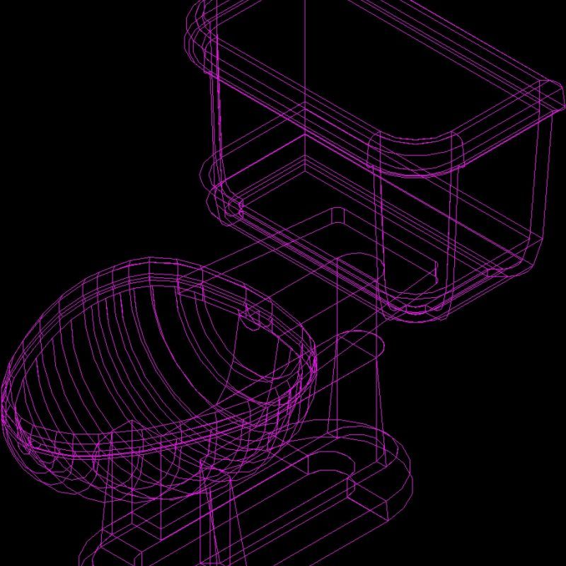 Toilet 3D DWG Model for AutoCAD | DesignsCAD