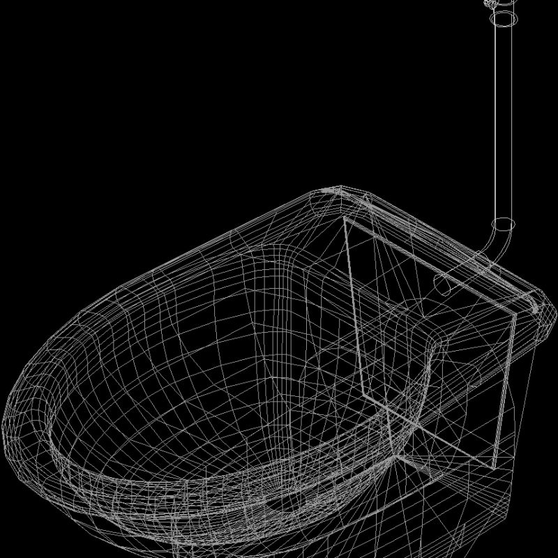 Toilet 3D DWG Model for AutoCAD | DesignsCAD