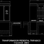 Transformer Pedestal Three Phase DWG Block for AutoCAD • Designs CAD