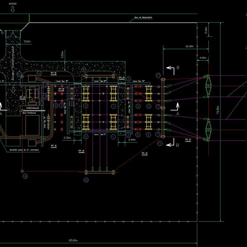 Transformer Station 132kv DWG Block for AutoCAD • Designs CAD