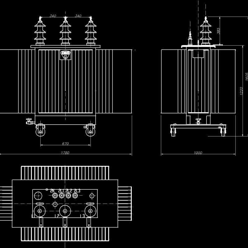 Transformer Tr36kv - 800kva DWG Block for AutoCAD • Designs CAD