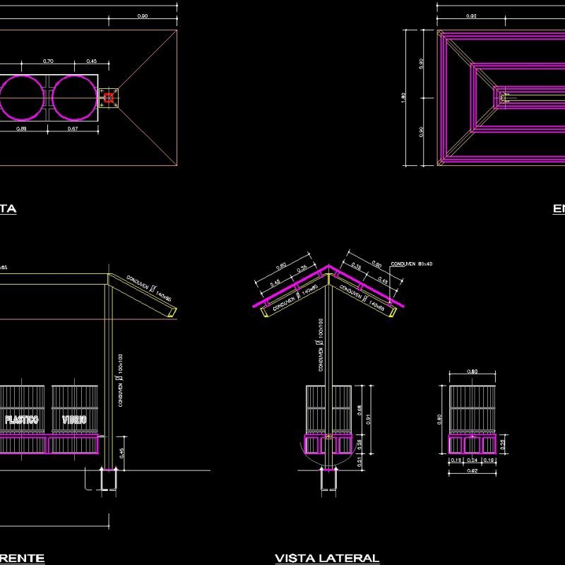 Trash Small House DWG Block for AutoCAD • Designs CAD