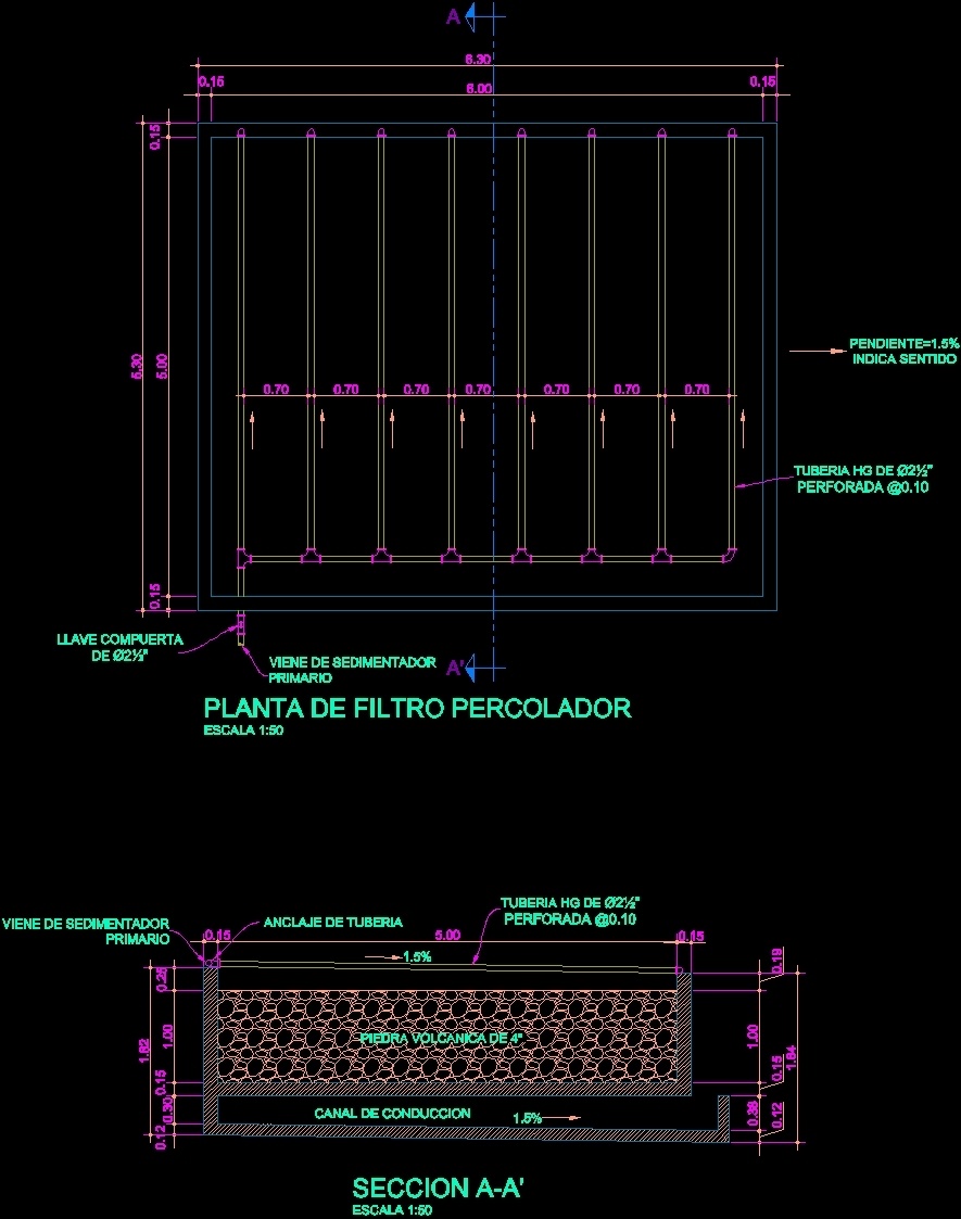 Trickling Filter DWG Detail for AutoCAD • Designs CAD