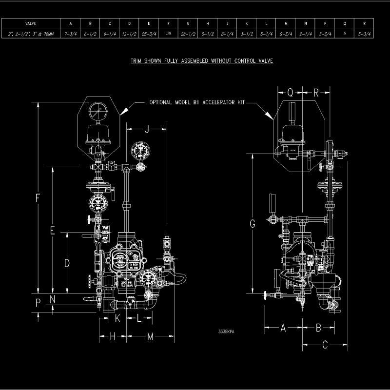 Trim Shown Fully Assembled Without Control Valve DWG Block for AutoCAD ...