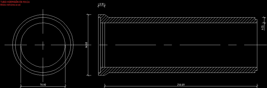 Tube Of Concrete In Mass DWG Block for AutoCAD • Designs CAD