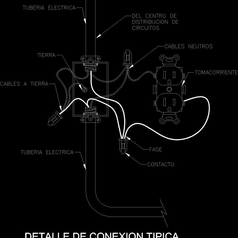 Typical Outlet Installation DWG Detail for AutoCAD • Designs CAD