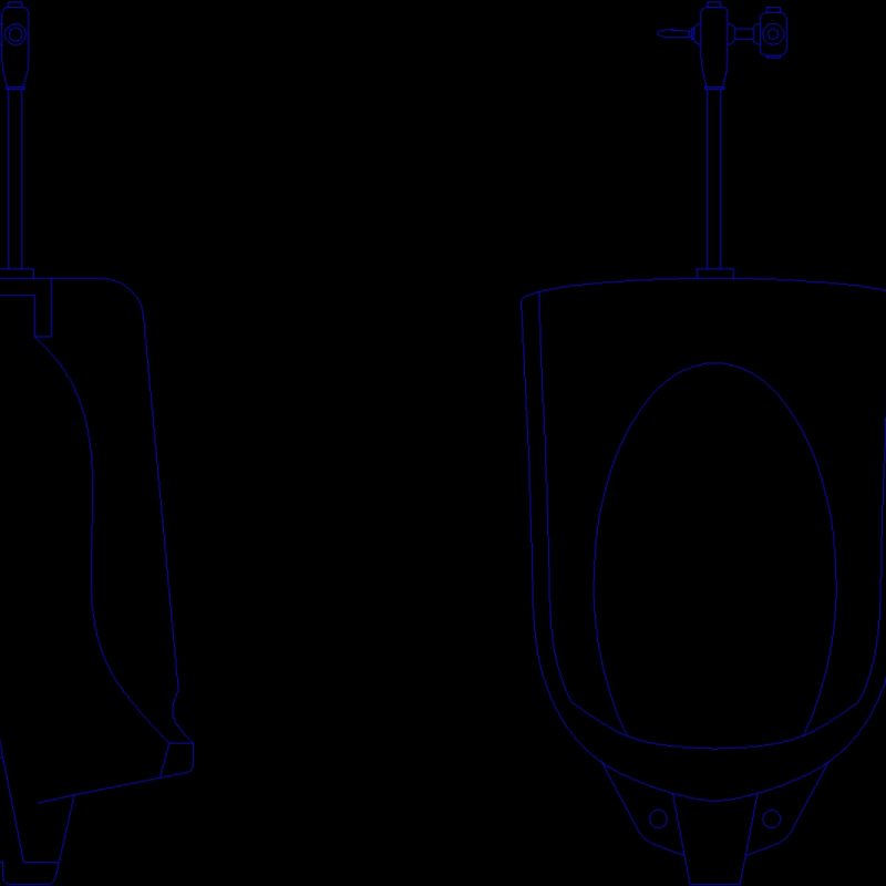 Urinal DWG Elevation for AutoCAD • Designs CAD