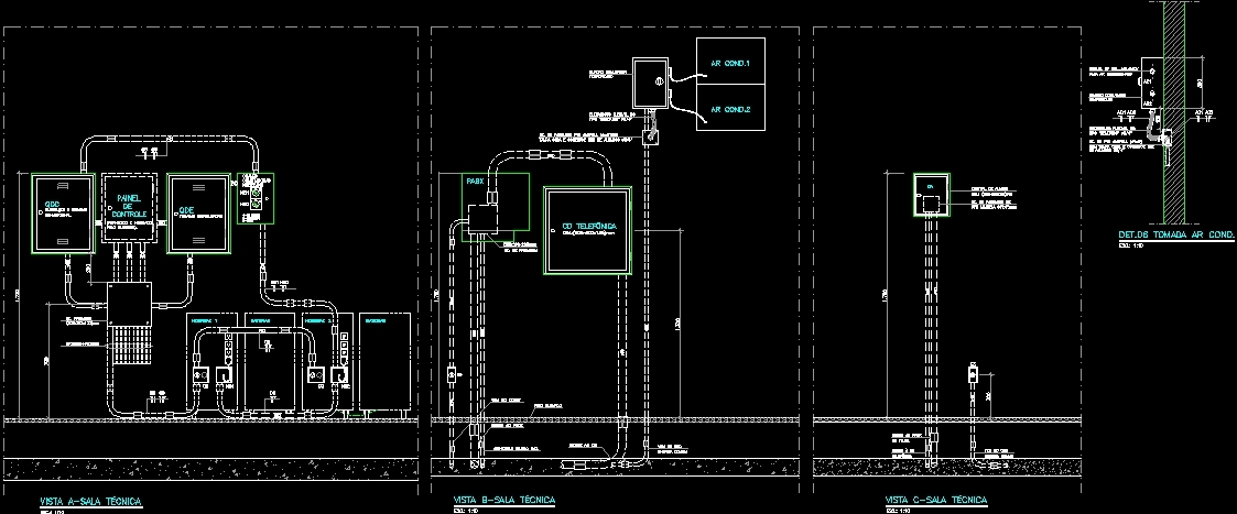 Veretical Detail Of Telephony And Logic DWG Detail for AutoCAD ...