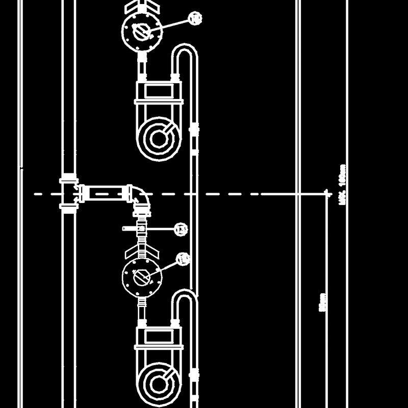 Vertical Gas Meter DWG Detail for AutoCAD • Designs CAD