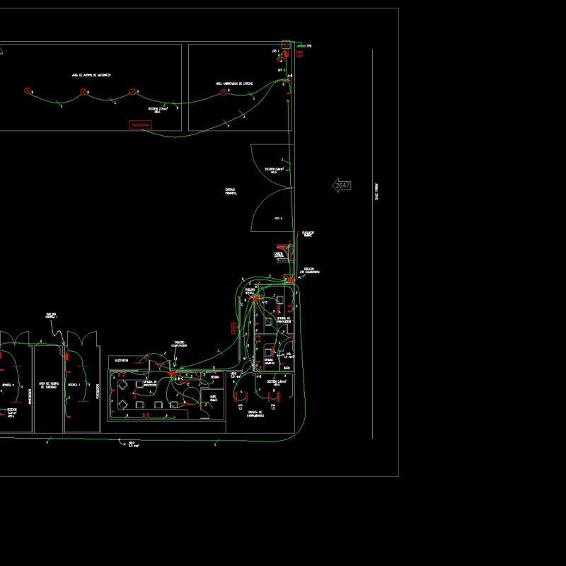 Warehouse Wiring Plan, Construction Company, Chile DWG Plan for AutoCAD ...
