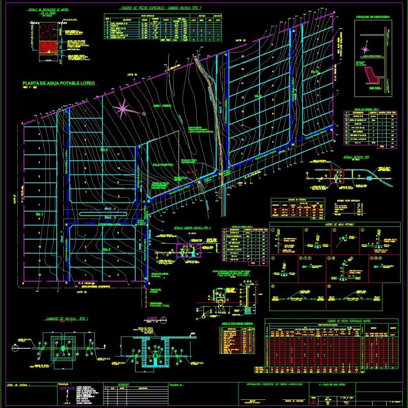Water Distribution DWG Detail for AutoCAD • Designs CAD