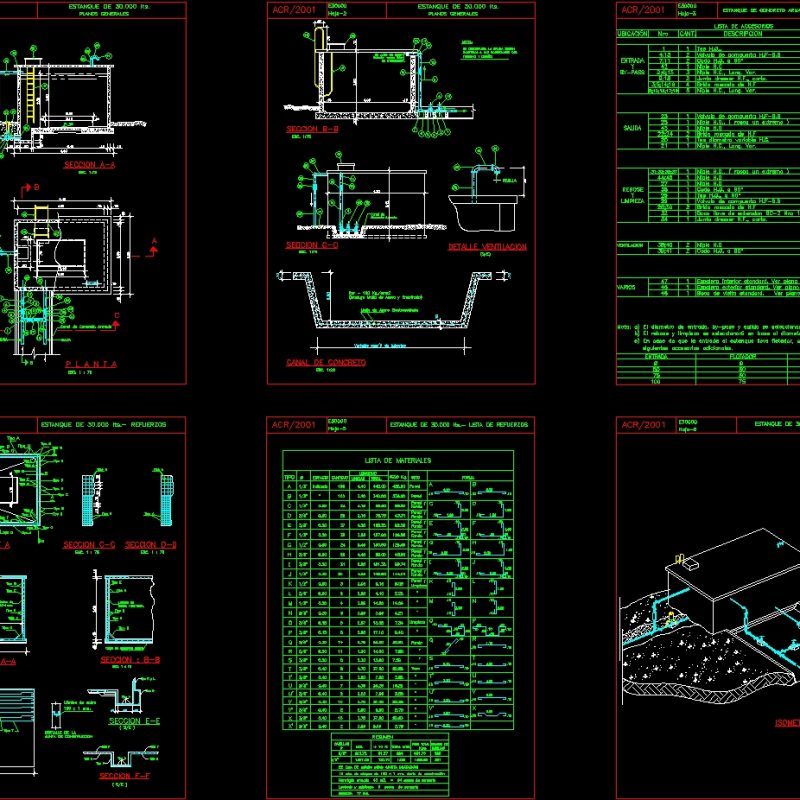 Water Tank DWG Block for AutoCAD | DesignsCAD