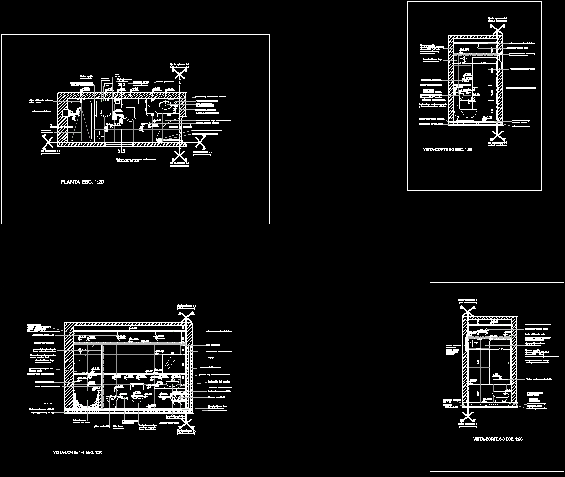 Wet Core Layout - Bathroom DWG Block for AutoCAD • Designs CAD