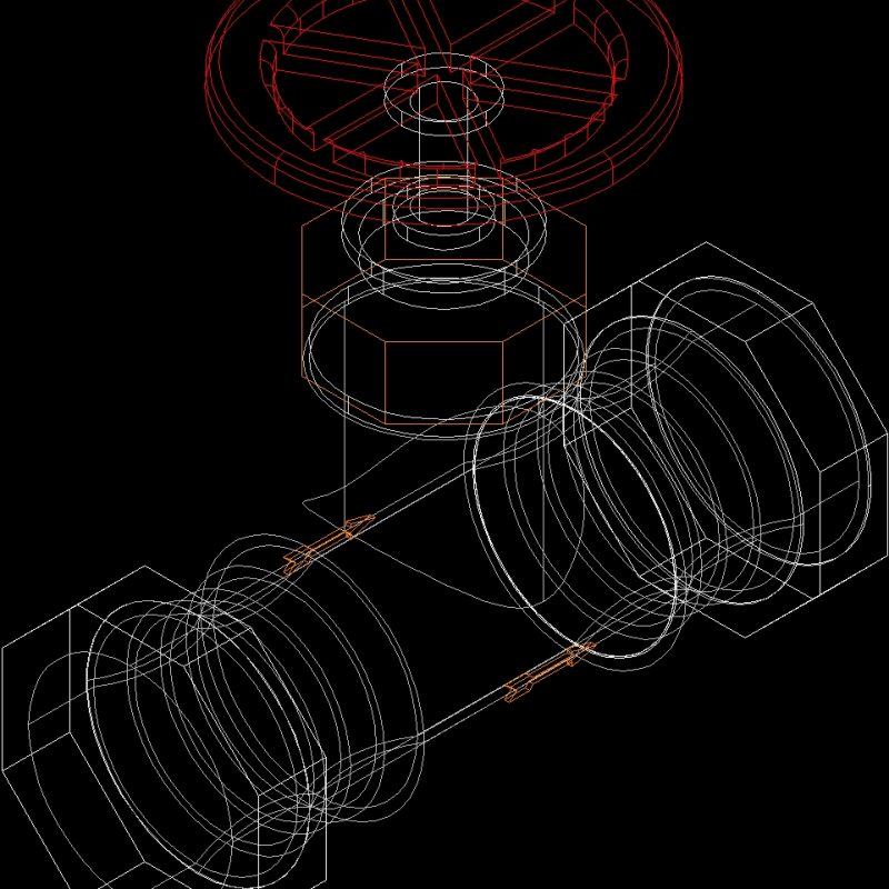 Wheel Valve 3D DWG Model for AutoCAD • Designs CAD