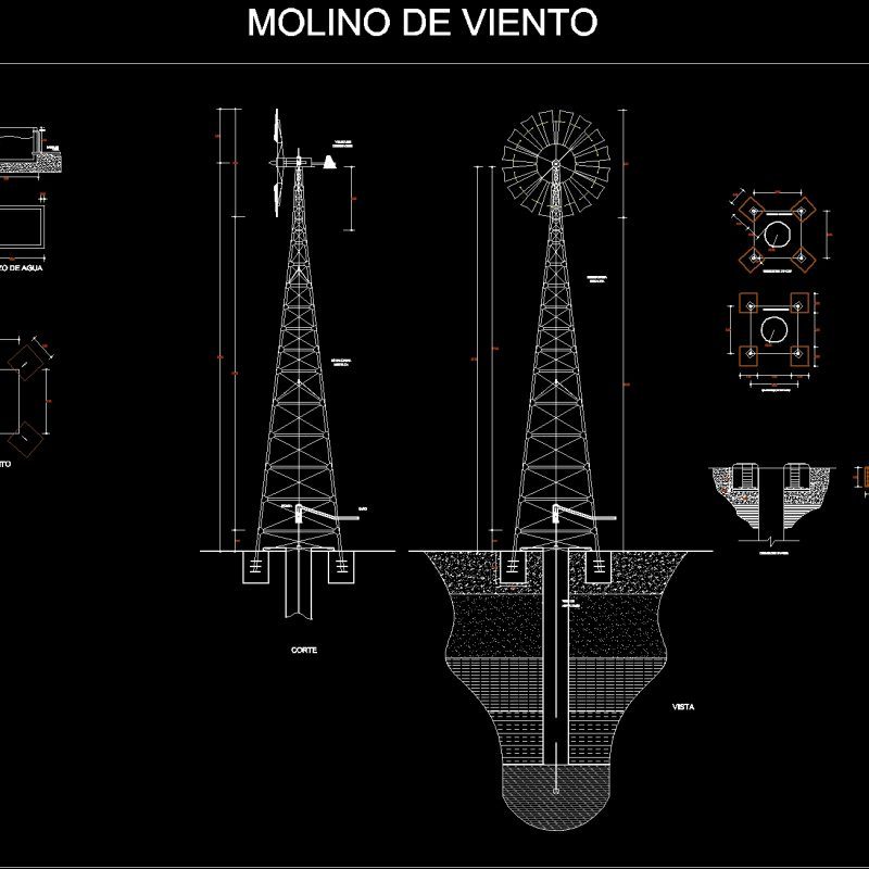 Windmill DWG Detail for AutoCAD • Designs CAD