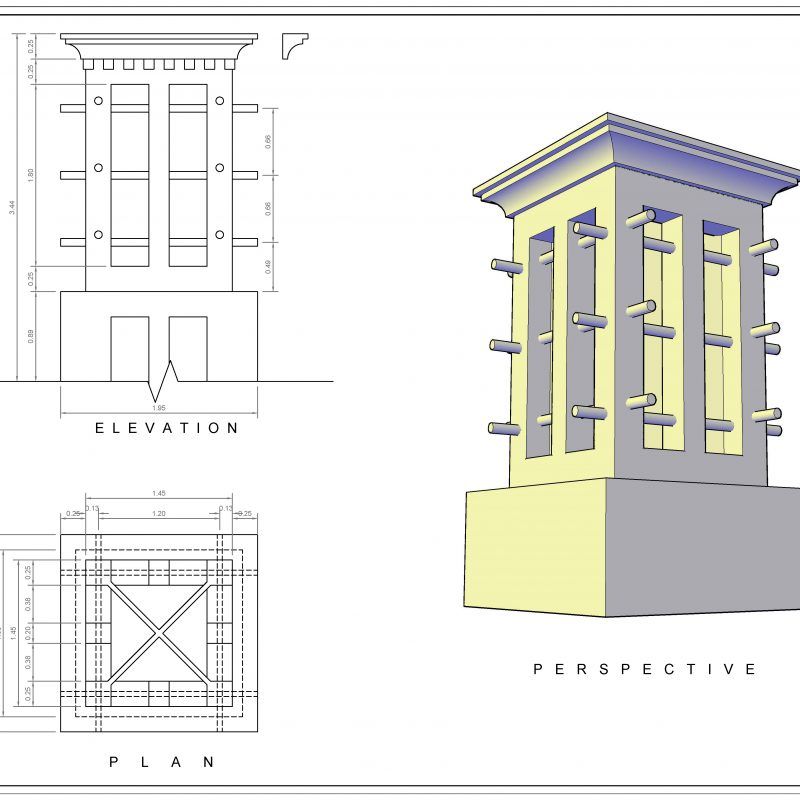 Arabic Roof Design, Wind Tower For Natural Cooling DWG Block for ...