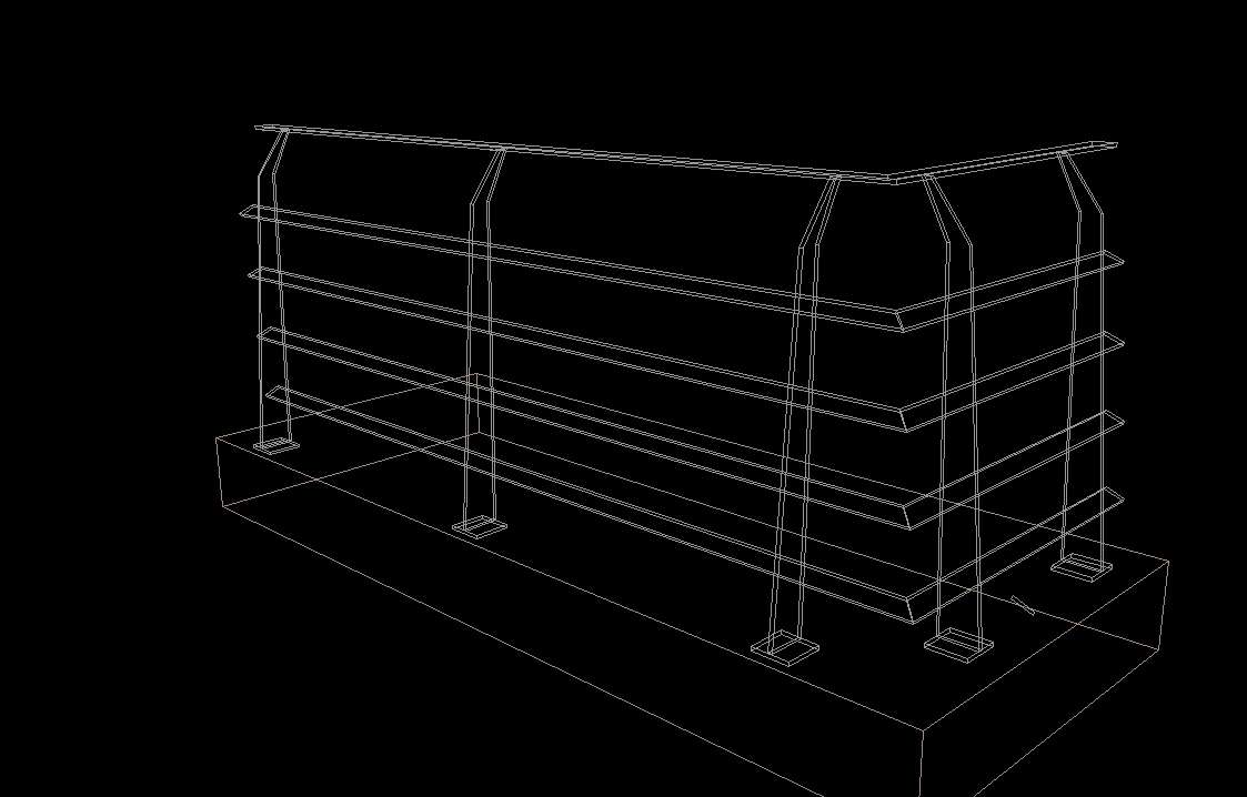 Balcony In Three D DWG Block for AutoCAD • Designs CAD