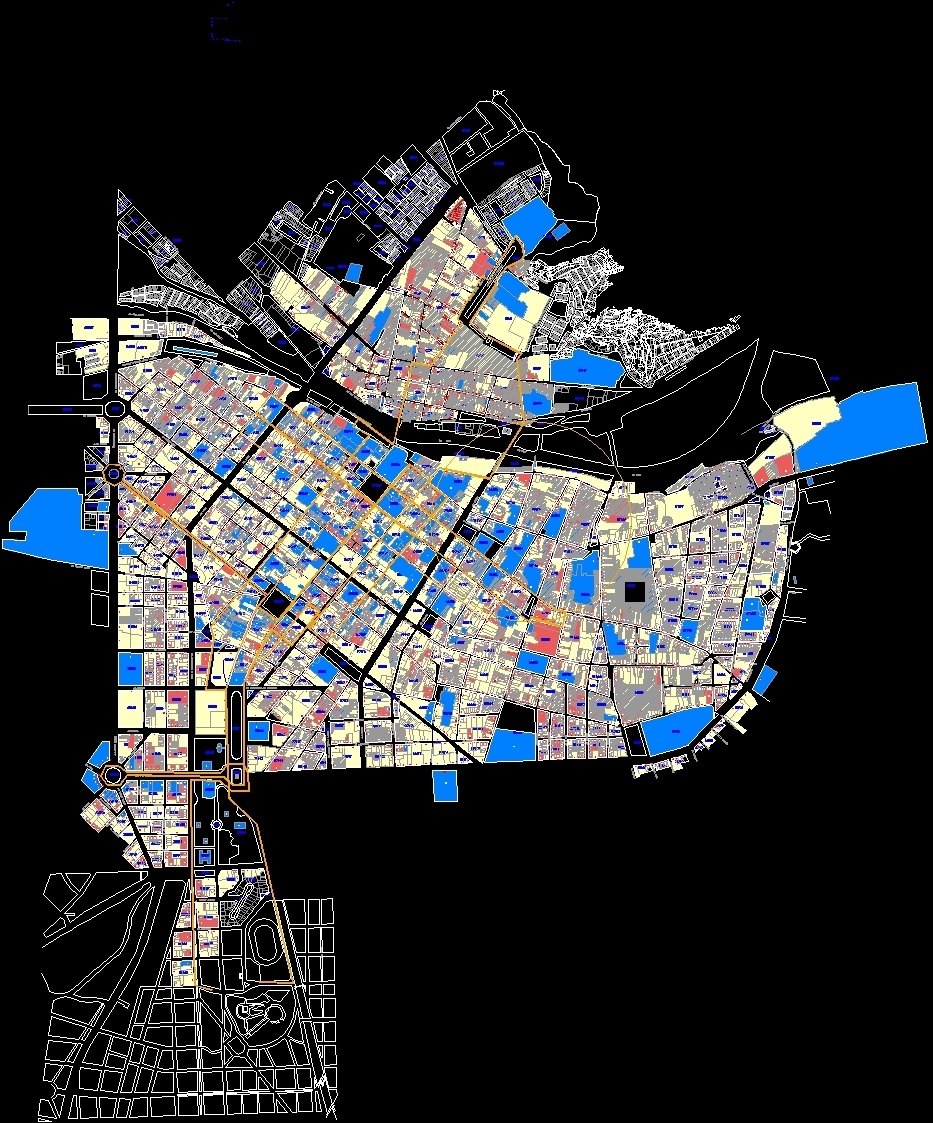 Base Matrix Historic Center Of Lima DWG Block for AutoCAD • Designs CAD