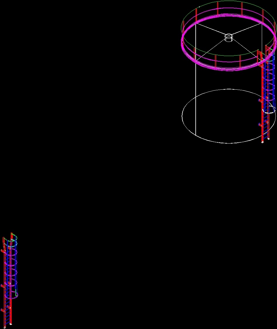 Catwalk Ladder For Steel Structures DWG Block for AutoCAD • Designs CAD