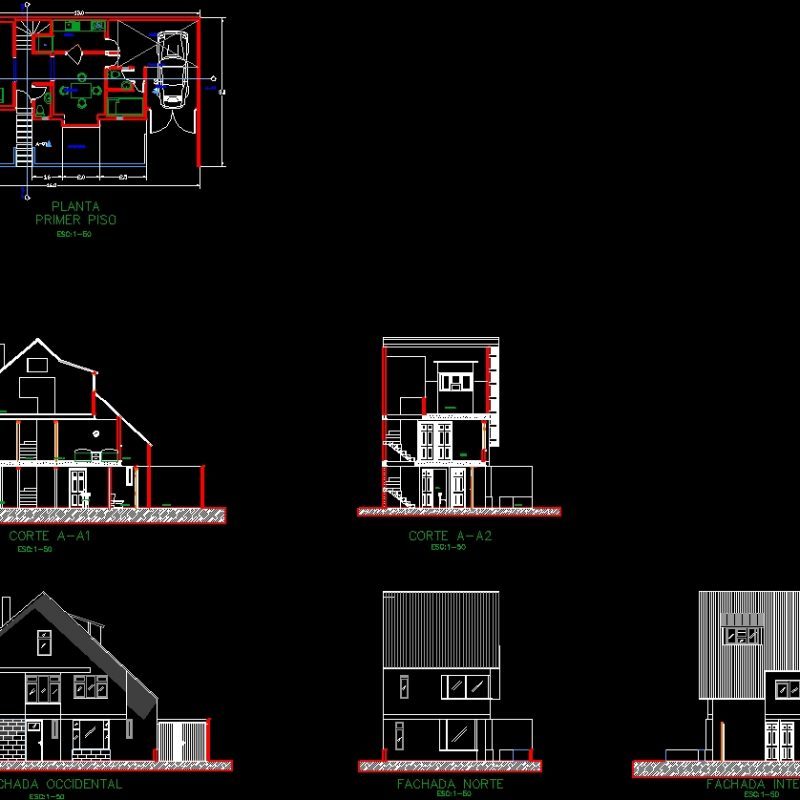 Chalets DWG Full Project for AutoCAD • Designs CAD