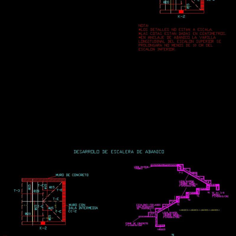 Construction Details Of Winding Stairways DWG Section for AutoCAD ...