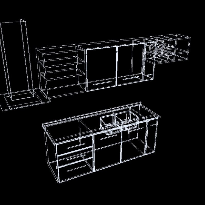 Countertop And Kitchen Furniture 3D DWG Model for AutoCAD • Designs CAD