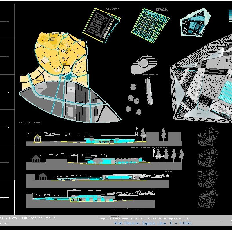 Covered Pool And Square Multi Uses DWG Full Project for AutoCAD ...