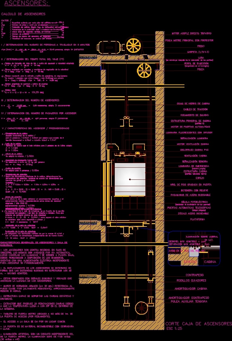 Cut The Core Of An Elevator And Its Calculation DWG Block for AutoCAD ...