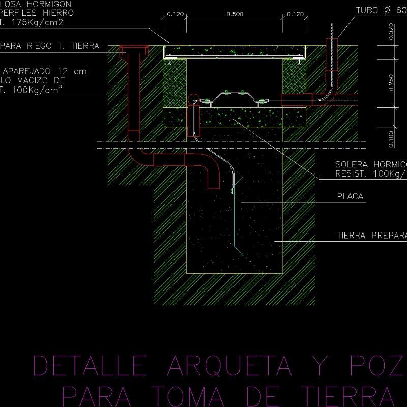 Detail Ground Connection DWG Section for AutoCAD • Designs CAD
