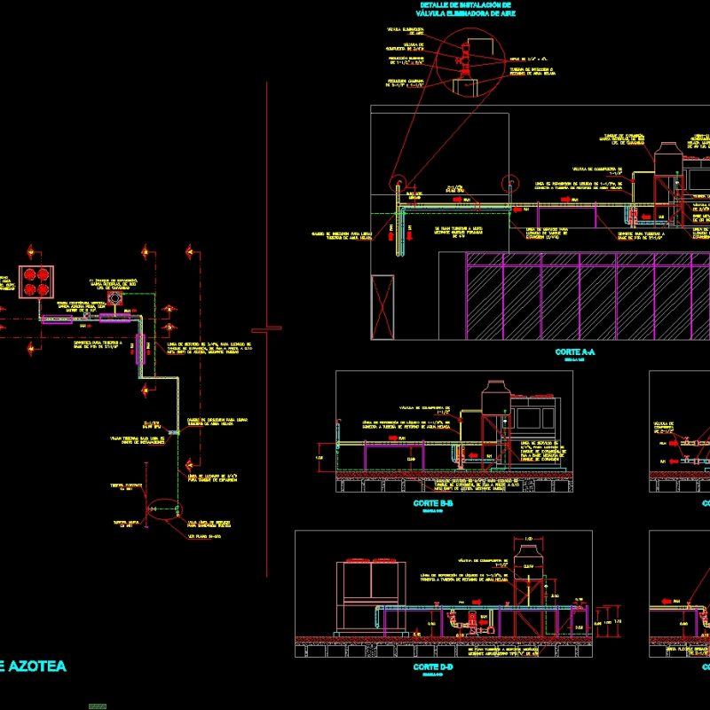 Details Air Conditioning Installation DWG Detail for AutoCAD • Designs CAD