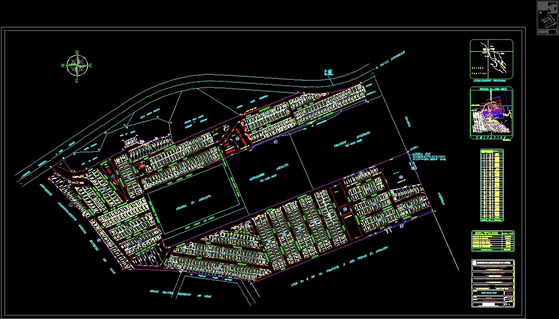 Division Colonies Of Ensenada - Baja California - Mexico DWG Block for ...