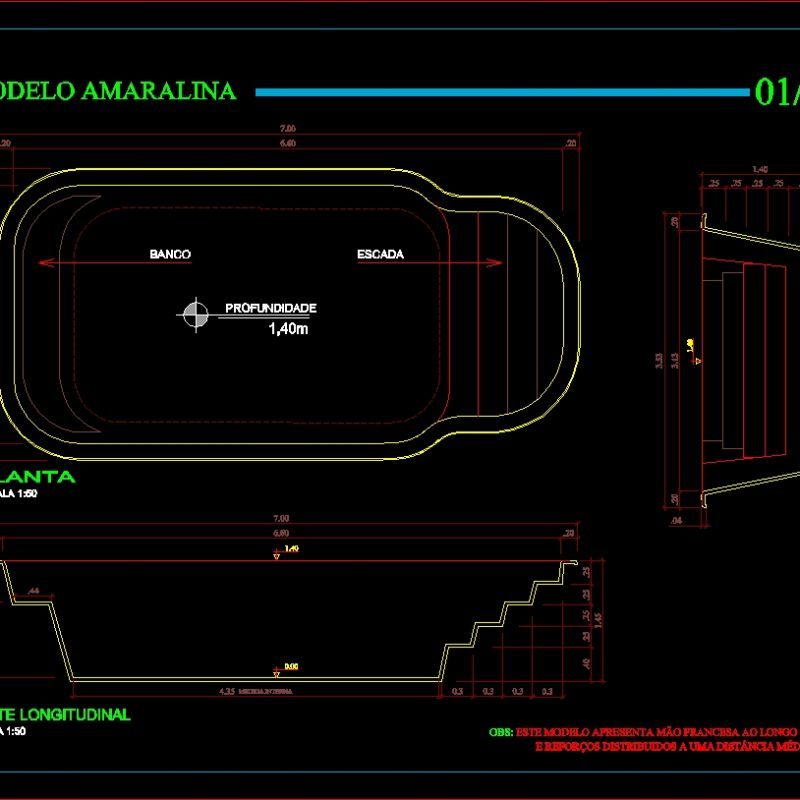 Fiberglass Pool 2D DWG Block for AutoCAD • Designs CAD