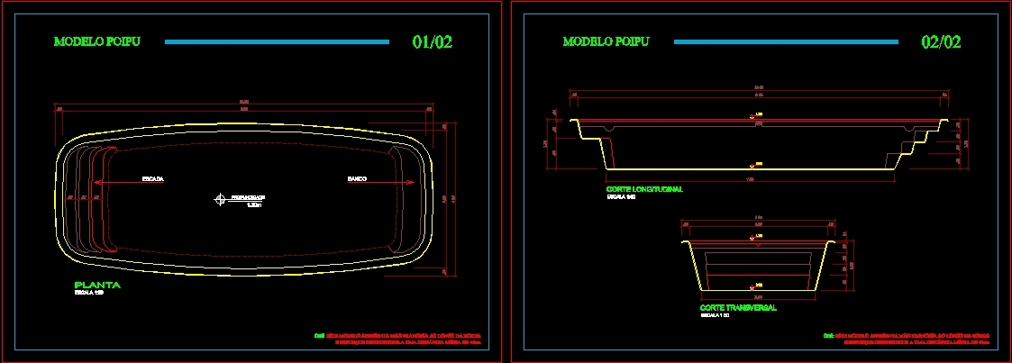 Fiberglass Pool 2D DWG Block for AutoCAD • Designs CAD