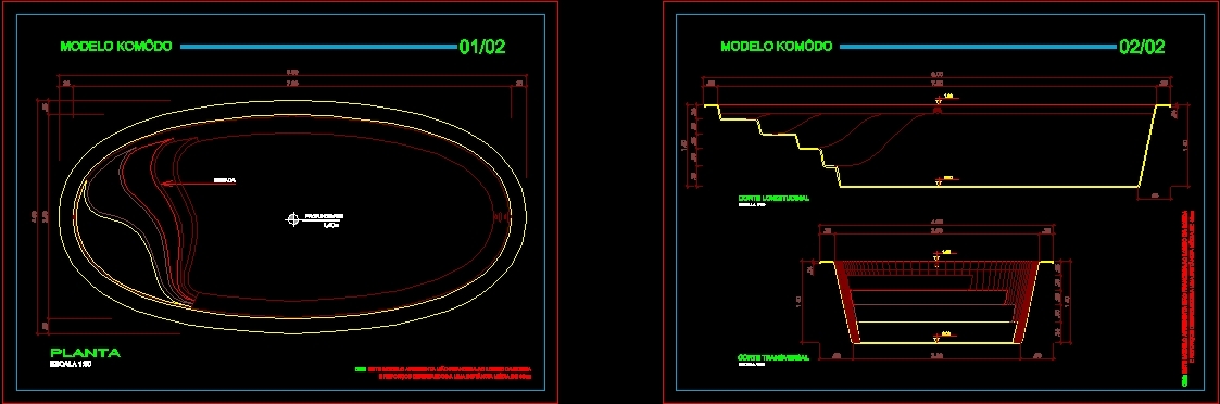 Fiberglass Pool 2D DWG Block for AutoCAD • Designs CAD