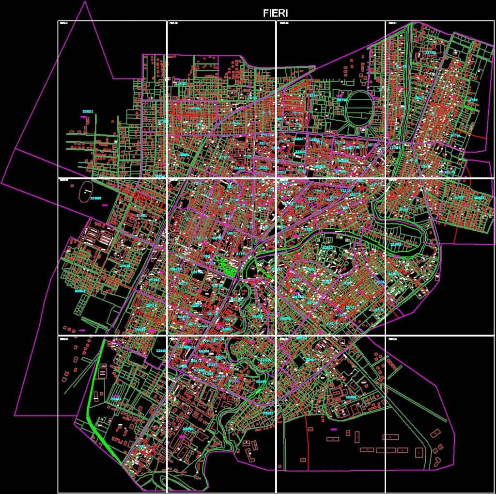 Fier Map - Albania DWG Block for AutoCAD • Designs CAD