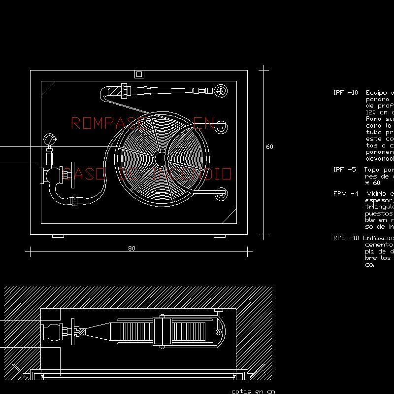 Fire Hydrant Mural Furnished DWG Elevation for AutoCAD • Designs CAD