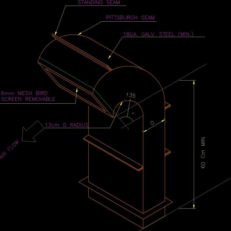 Gooseneck DWG Detail for AutoCAD | DesignsCAD