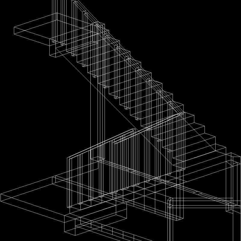 Isometric Staircase 3D DWG Model for AutoCAD • Designs CAD