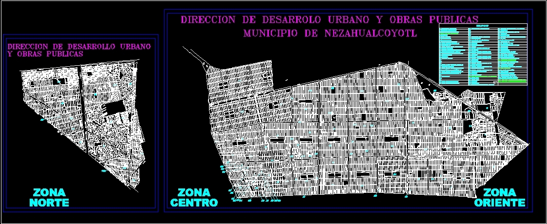 Map NezahualcÓYotl, Mexico--Urban Development And Public Works DWG ...