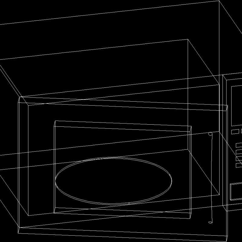 Microwave 3D DWG Model for AutoCAD • Designs CAD