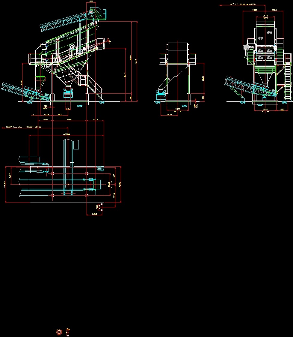 Mineral Discharge Chute DWG Detail for AutoCAD • Designs CAD