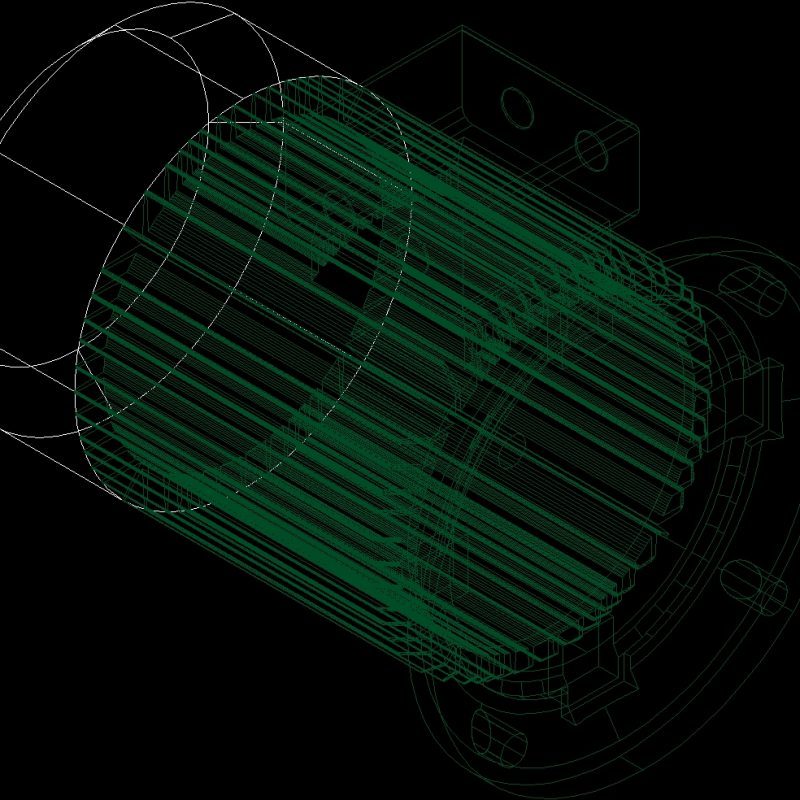 Motor Adaptable 3D DWG Model for AutoCAD • Designs CAD