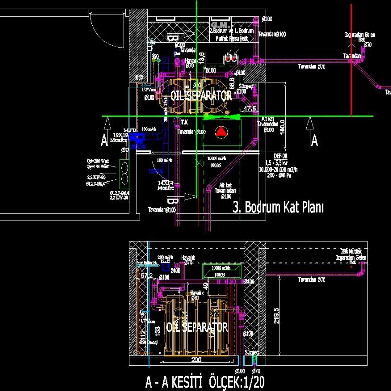 Oil Separator Detail DWG Section for AutoCAD • Designs CAD