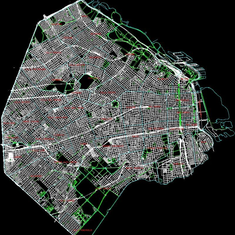 Plano Buenos Aires DWG Block for AutoCAD • Designs CAD