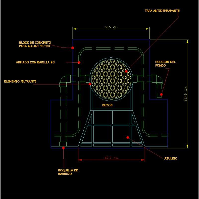 Plant Skim Filter DWG Block for AutoCAD • Designs CAD
