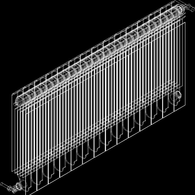 Radiator Aluminium 3D DWG Model for AutoCAD • Designs CAD