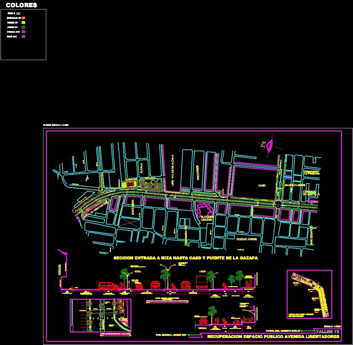 Recovery Public Space Av Libertadores - Cucuta DWG Section for AutoCAD ...