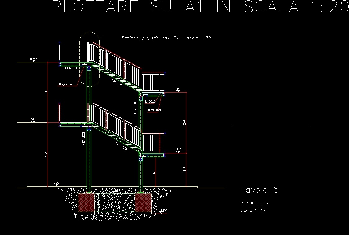 Security Stair - Details - Steel Structure DWG Detail for AutoCAD ...