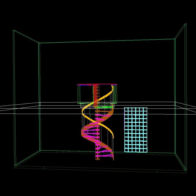 Spider Staircase - Applied Materials DWG Block for AutoCAD • Designs CAD